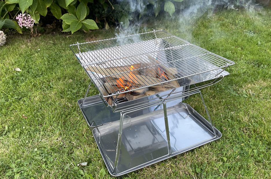 Folding Suitcase Fire Pit/BBQ - Stainless Steel - Revace Leisure ...
